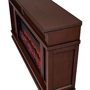 Torrey 60" Landscape Electric Fireplace TV Stand in Dark Walnut by Real Flame