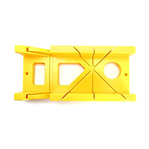 QWORK Multifunction 12” Mitre Box with 14” Back Saw 45° hole slot