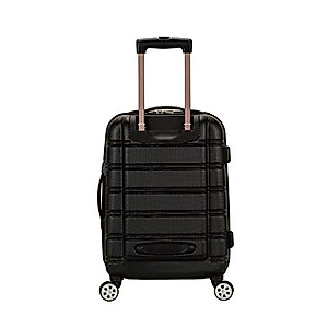 Rockland Melbourne Hardside Expandable Spinner Wheel Luggage, Black, Carry-On 20-Inch