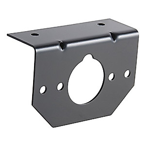 CURT 57208 Vehicle-Side Trailer Wiring Harness Mounting Bracket for 4-Way or 6-Way Round, GLOSS BLACK POWDER COAT