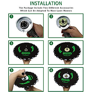 CZS 9 Inch 20T Chainsaw Tooth Brush Cutter Blades, Weed Eater Blade for Cutter, Trimmer, Weed Eater, Lawnmower (Different Adapter Kit Included)