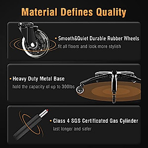 High Back Office Chair- Flip Arms Adjustable Built-in Lumbar Support, Executive Computer Desk Chair Work Chairs, Thick Padded Strong Metal Base Quiet Wheels, Ergonomic Design for Back Pain