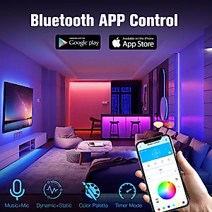 DAYBETTER LED Strip Lights 130ft Lights Strip for Bedroom, Desk, Indoor Room Bedroom Brithday Gifts RGB Decor with Remote and 24V Power Supply