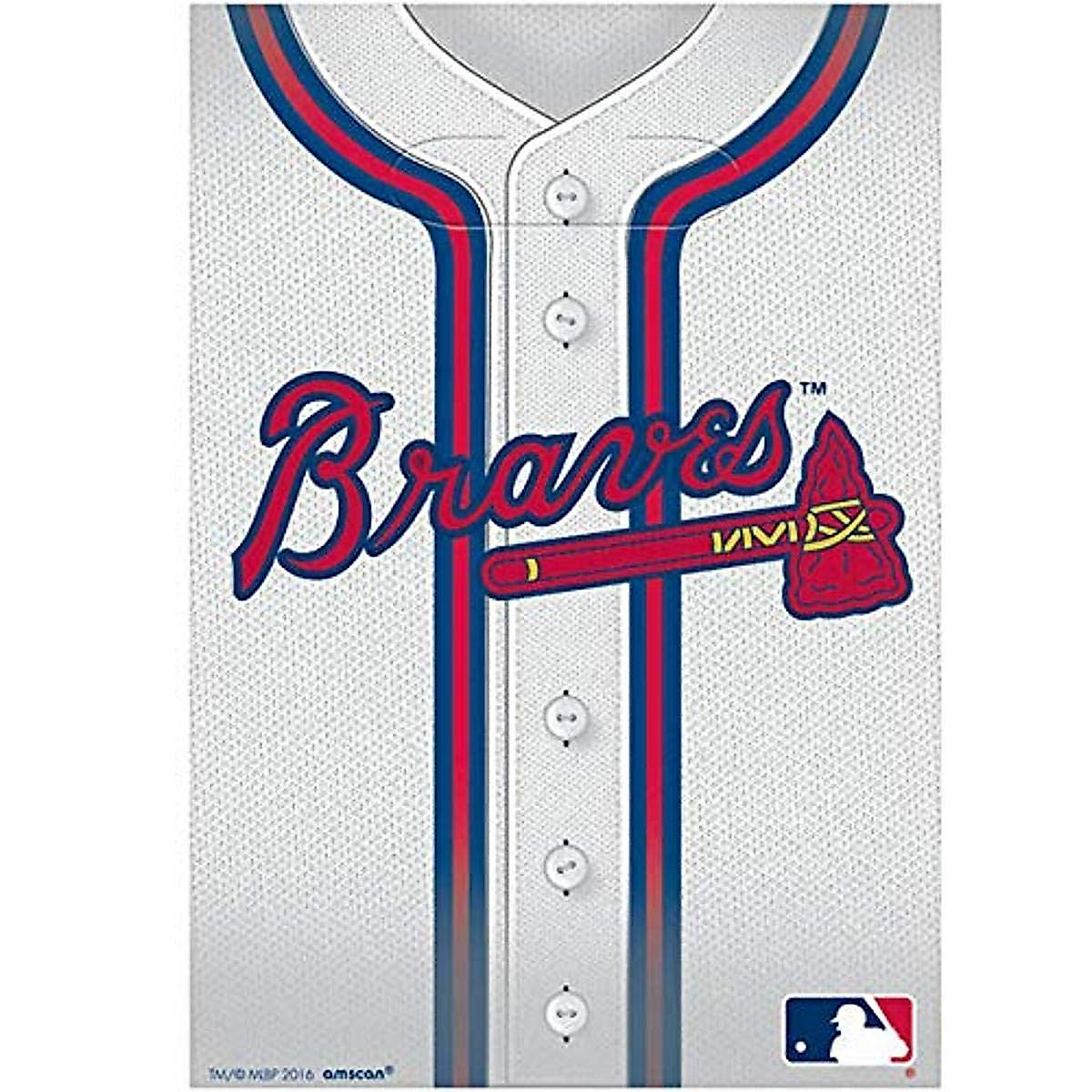 Atlanta Braves Multicolor Loot Bags - 9" x 6.5" (8 Pc) - Perfect for Parties, Game Days, & Celebrations