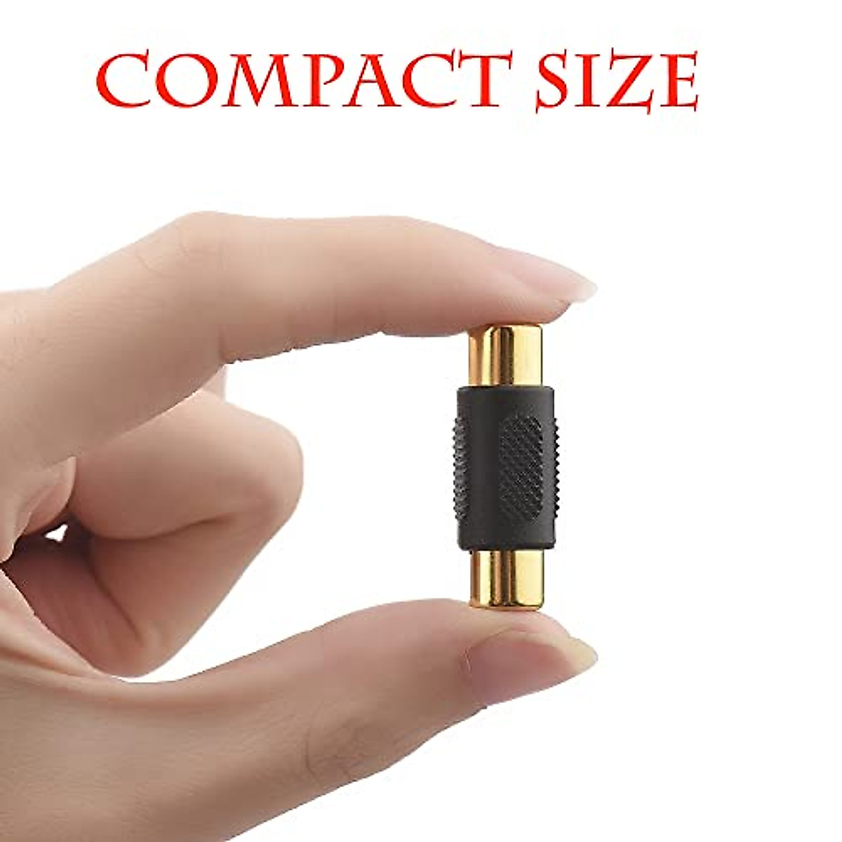 Warmstor 20 Pack RCA Female to Female Coupler Audio Video Adapter Gold Plated, for Phono,Speaker,RCA Cable,Amplifier