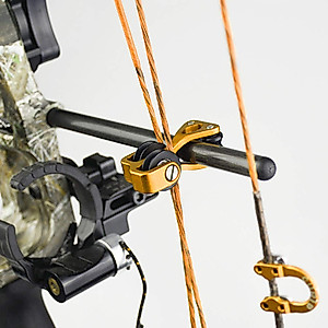 Zer one Archery Roller Guide Cable Slide, Compound Bow Splitter Roller Glide Shooting Hunting Aluminium Alloy Archery Glide Separator(Yellow)