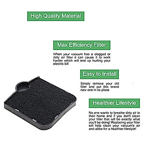 Air Filter Replacement for Eye-Vac Pre-Motor & Exhaust EV-EF & EV-PMF Fit EYE-VAC PRO EyeVac Pet Professional Automatic Touchless Stationary Vacuum VA-00021X VA-51003X