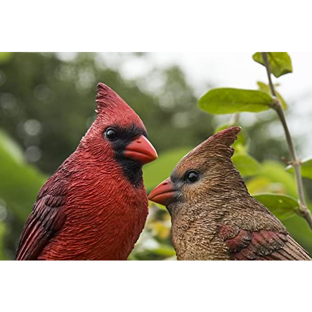 Hi-Line Gift Cardinal Couple on Stump Garden Statue, Multicolor