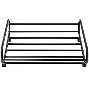 MyGift 24-Inch Rolling Stainless Steel Black Metal Under Bed Storage Cart, Space Saving Organizer Rotating Wheels