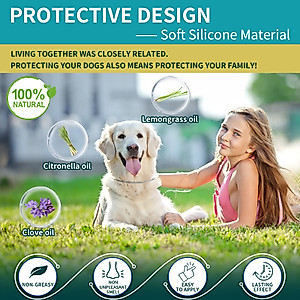 4 Pack Flea Collar for Dogs, Dog Flea and Tick Collar 8 Months Flea and Tick Treatment Prevention for Dogs, Waterproof Adjustable Dog Flea Collar Natural Tick and Flea Collar for Dogs (4Color)