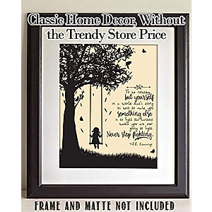 To Be Nobody But Yourself - E.E. Cummings 11x14 Unframed Motivational Wall Art - These Literature Book Posters are Perfect for English Classroom, Home Office or Anywhere you Want Motivational Posters