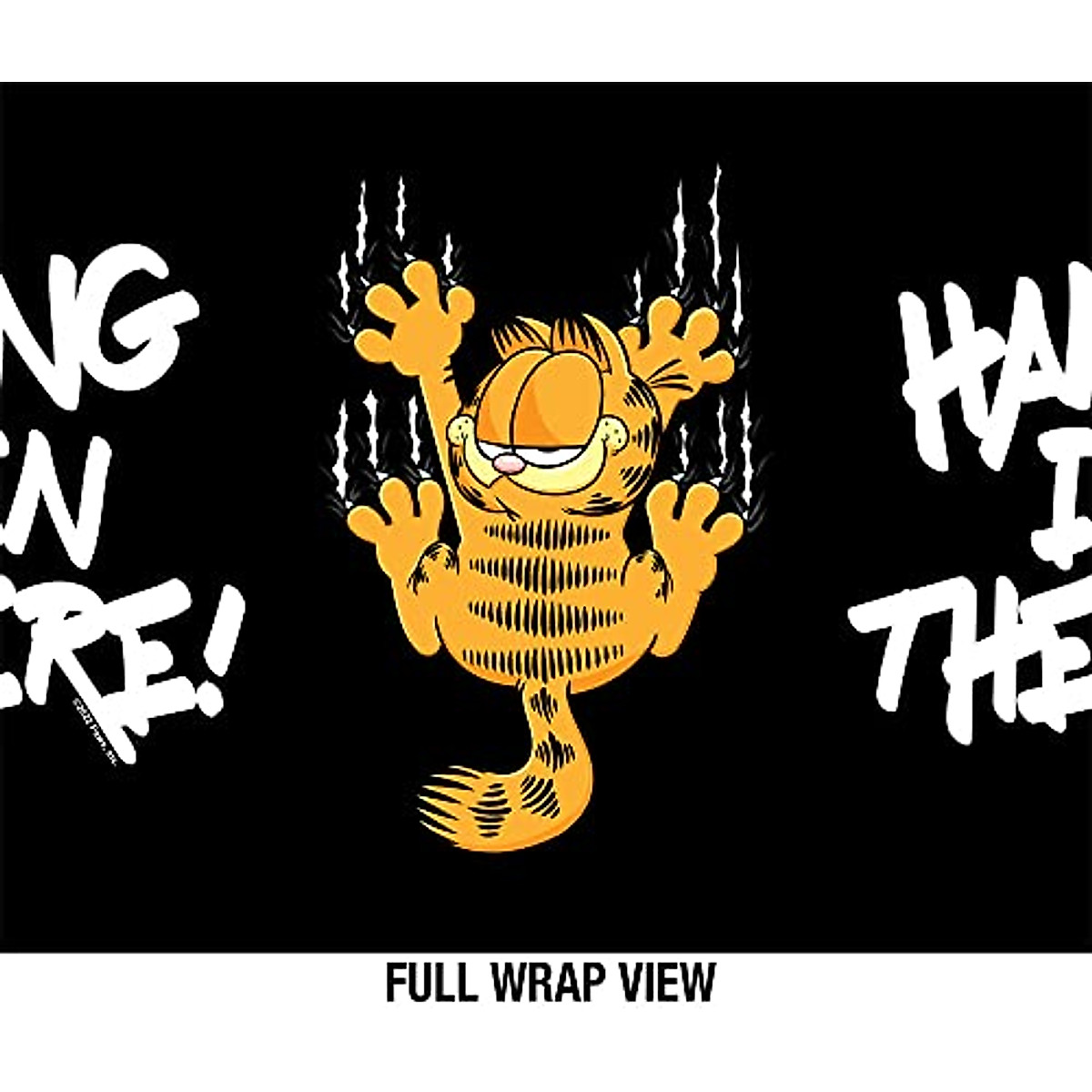 Garfield OFFICIAL Hang In There 24 oz Insulated Canteen Water Bottle, Leak Resistant, Vacuum Insulated Stainless Steel with Loop Cap