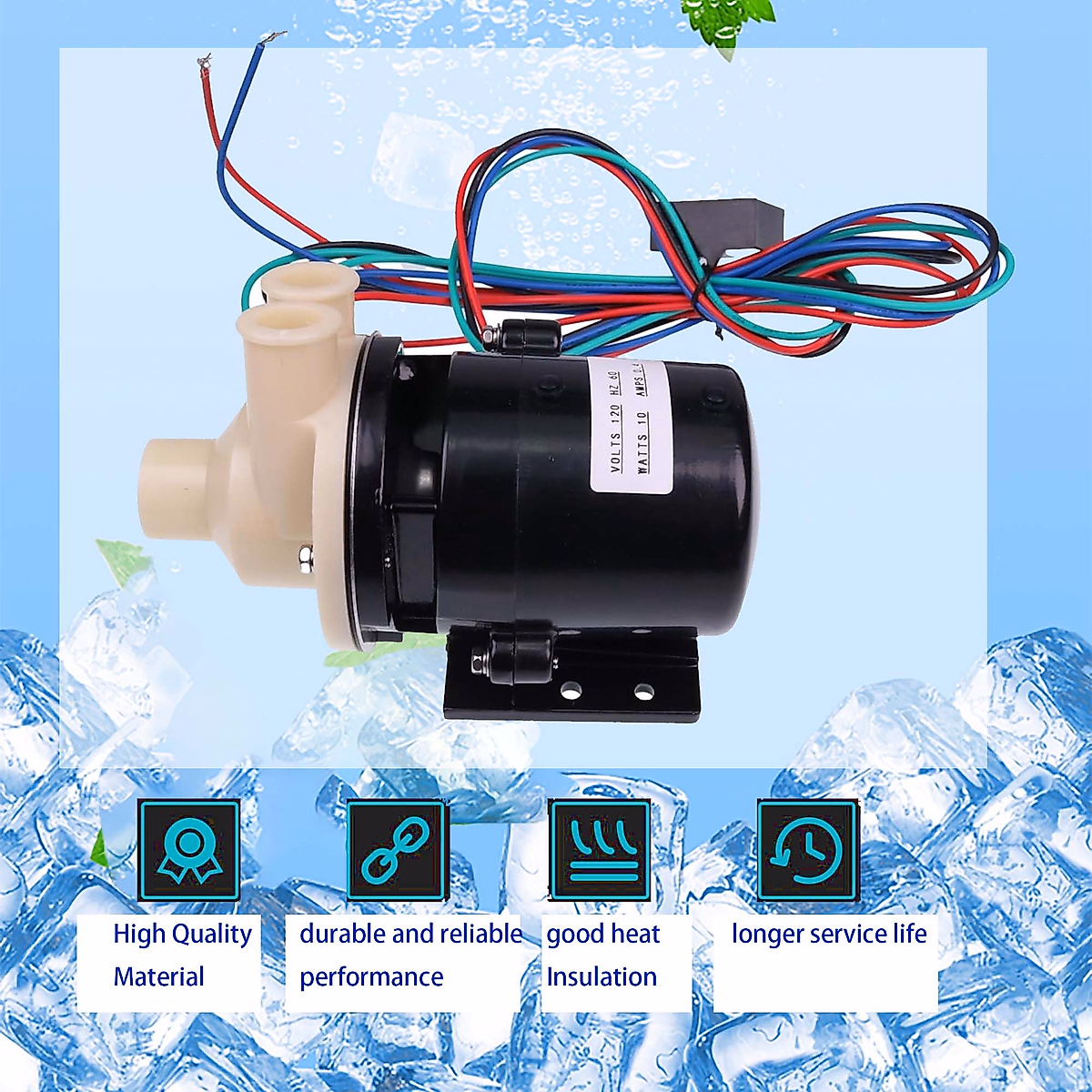 APTA92P10WD1 Pump Motor Assy comaptible with Hoshizaki PA0613,Fits Model KM-450 THRU KM-900 KML-600MAH URC-12F 120V 10W 0.4 Amp
