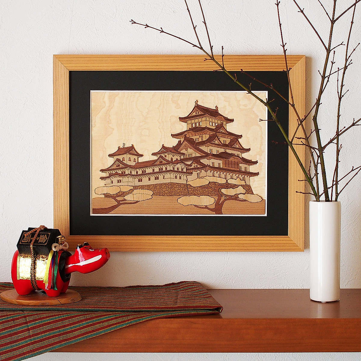 KINOWA Wooden Art Kit Kiharie Himeji Castle Made in Japan