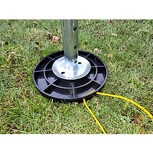 BULLKE Large Heavy Duty Strongest RV Stabilizing Jack Pads with Rope Handle, Helps Prevent Jacks from Sinking, 10.375 Inch x 1 Inch Pad - 2 Pack (Made in USA from 100% Recycle Plastic)