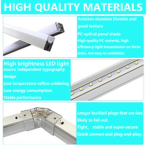 SENKOYU LED Car Garage Light, Attachable Plug in Ceiling Light, 96W 10640LM 6500K Daylight White, IP54 Hexagonal Shop Light for Car Detailing, Garage, Workshop and Gym (3 Hexagonal Grids)