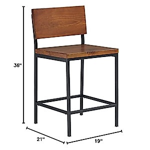 Progressive Furniture Sawyer Stool, Brown