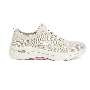 Skechers Go Walk Arch Fit - Crystal Waves Taupe/Pink 9 B (M)