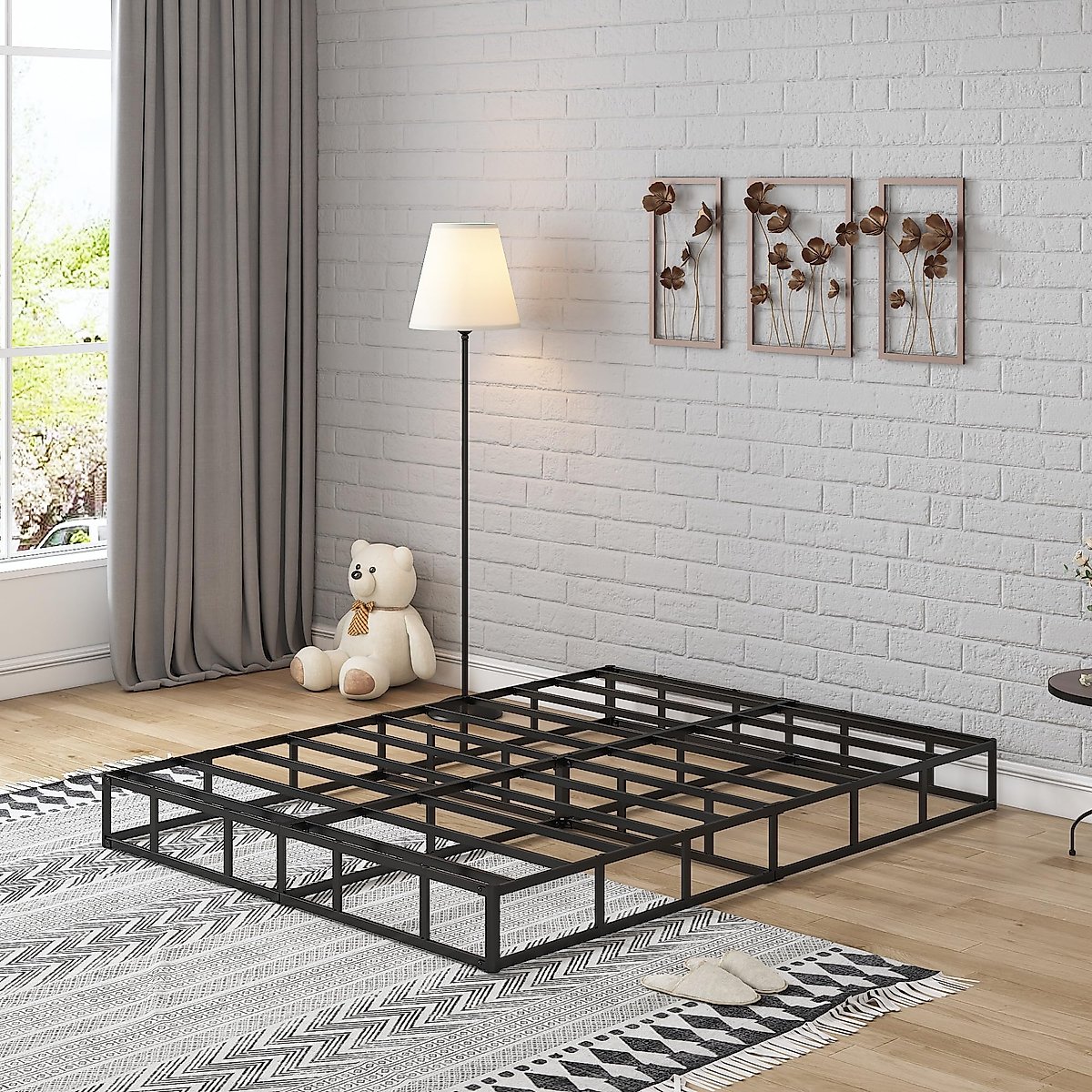 FMDMR Full Size Box Spring with Fabric Cover Set,7 Inch High Profile Full Box Spring with 3000lbs Max Weight Capacity, Durable Mattress Foundation Easy Assembly, Non-Slip, Noise Free