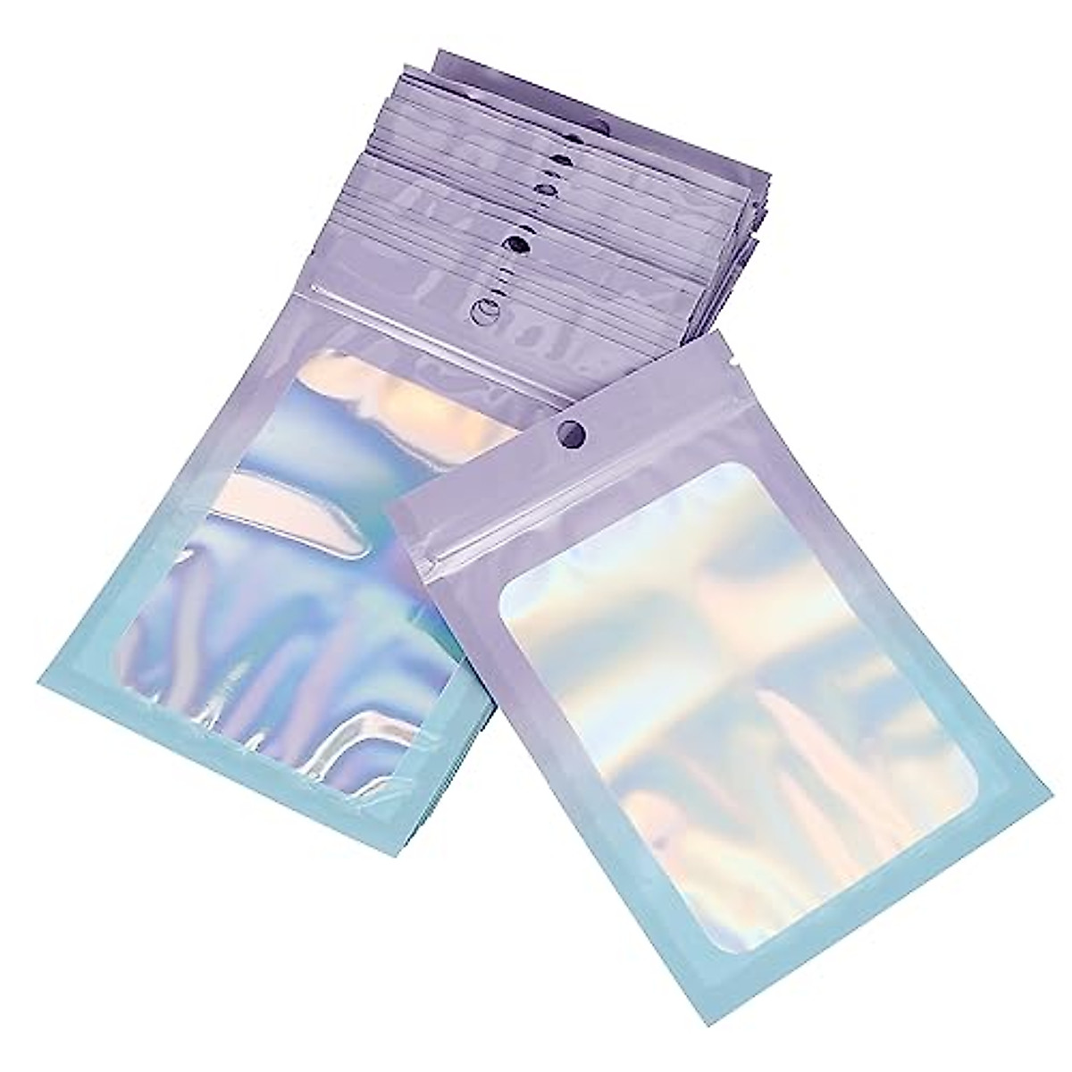 Healifty 100pcs Clear Candy Bags Clear Zippered Storage Bags Transparency Film Self Sealing Bag Food Storage Bags Resealable Bags Dispensary Packaging Bag Packing Bags Pack Bags