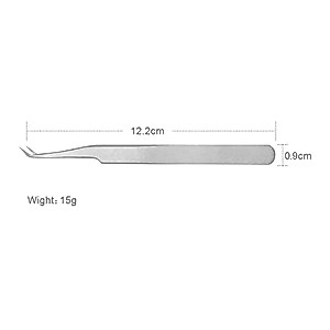 Eyelash Extension Tweezers for Individual and 3D 5D 6D Volume Lashes Curved Point Professional Stainless Steel Precision Lash Extension Tweezers