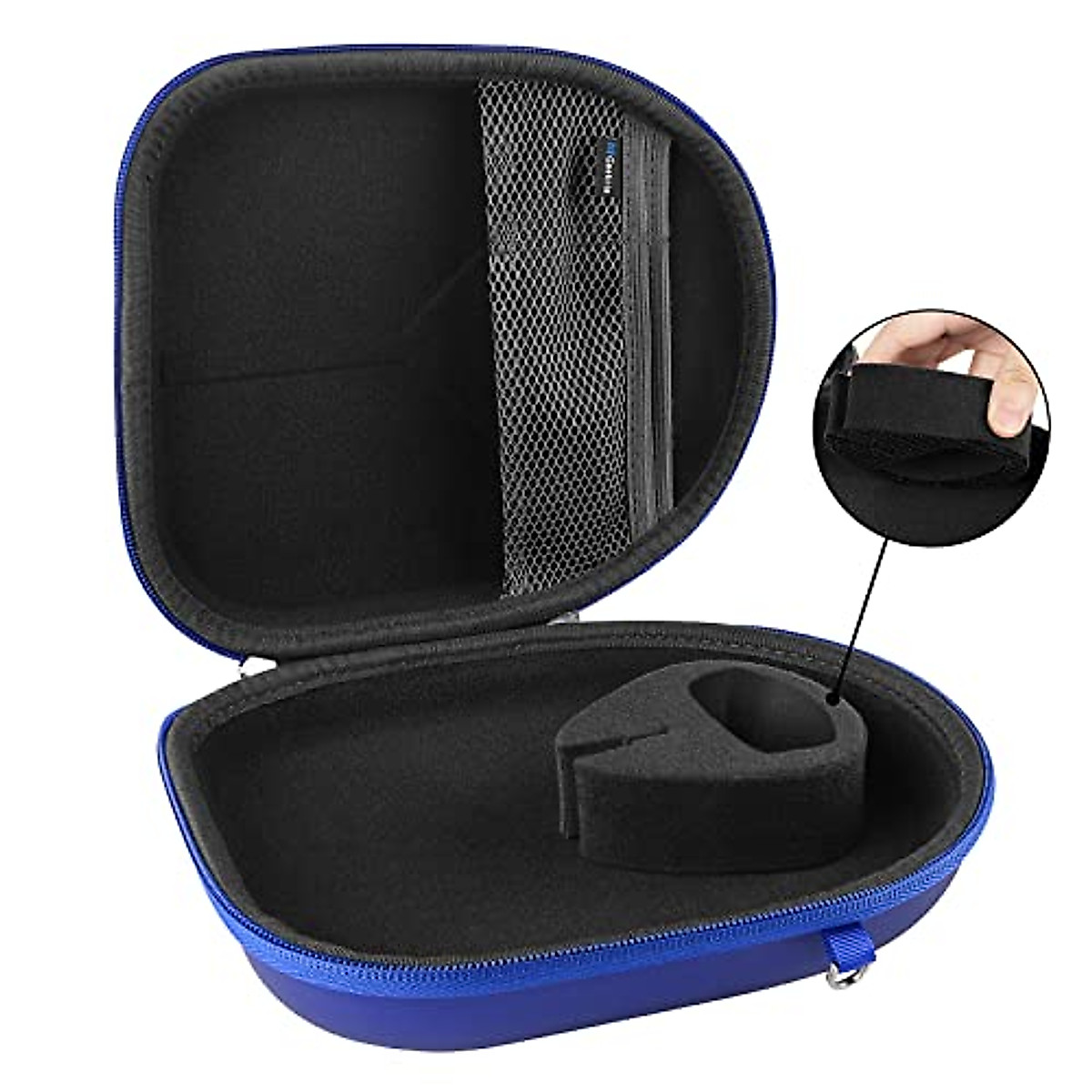 Geekria Shield Headphones Case Compatible with Sony WH-CH520, MDR-XB950BT, WH-1000XM4, MDR-XB950N1, WH-CH720N, WH-1000XM5 Case, Replacement Hard Shell Travel Carrying Bag with Cable Storage (Blue)