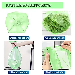 Small Trash Bags, 1.2 Gallon Extra Thick Garbage Bags,& Wastebasket Liners for Kitchen Bathroom Office Car Pet, (120 Counts, Green)