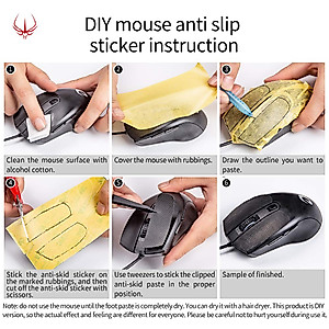 Hotline Games HOTLINEGAMES New 2.0 DIY Version Mouse Anti Slip Grip Tape for Gaming Mouse Skins,Sweat Resistant,Cut to Fit,Easy to Apply,Professional Mice Upgrade Kit
