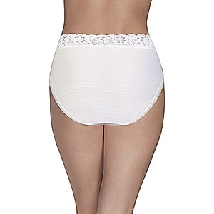 Vanity Fair Women's Flattering Lace Panties: Lightweight & Silky with Superior Stretch, White, 7