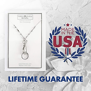 Stainless Steel Chain Women's Lanyard, Stronger, Made in USA, Badge Holder 34 inches, - Stainless Steel - Non Breakaway