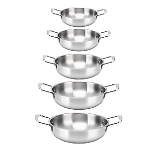 Korea Noodle Pot, Fast Heating Stainless Steel Ramen Cooking Stockpot,Binaural Pasta Pots Kitchen Cookware for Paghetti Soup Porridge Noodle(20cm)