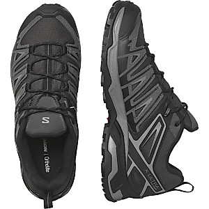 Salomon Men's X ULTRA PIONEER CLIMASALOMON™ WATERPROOF Hiking Shoes for Men, Black / Magnet / Bluesteel, 7
