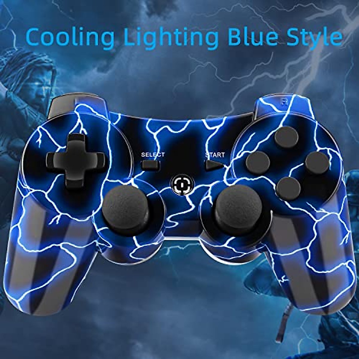 YU33 2 Pack Wireless Controller Works with PS3 Controller, Control Works with Playstation 3 Controller Wireless, Remote/Joystick/Mando/Controles de pa3 with Charging Cable and Battery, 2022, New