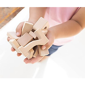 SumBlox Mini (Starter Set) - 38 Mini Math Building Blocks, STEM Solid Wood Educational Numbers. Includes Wooden Box, and 36 All-New Activity Cards.