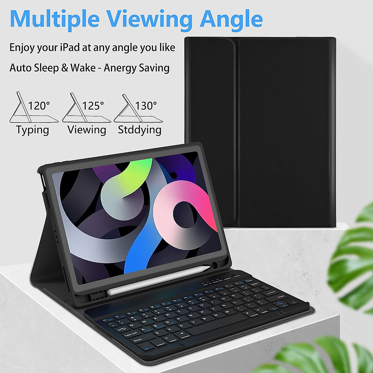 TaIYanG for iPad Air 11 inch M2 Case with Keyboard 10.9 inch for iPad Air 5 2022/iPad Air 4th Gen Keyboard Case with Pencil Holder, Wireless Keyboard for iPad Air 11 2024/iPad Air 5/4