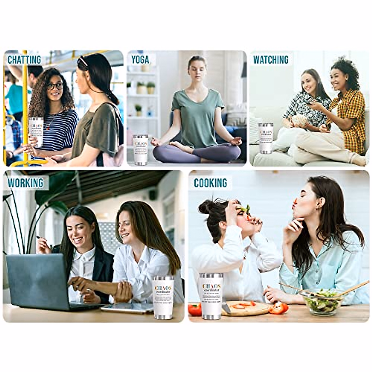 Coworker Gifts For Women, Chaos Coordinator Gifts for Boss, Assistant, Teacher, Funny Appreciation, Inspiration Work Gifts For Coworkers, Birthday, Retire, Thank you Gift 20 Oz Stainless Steel Tumbler