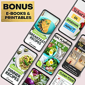 Life & Apples Wellness Planner - Food Journal and Fitness Diary with Daily Gratitude and Meal Planner for Healthy Living and Self-Care - Track Weight Loss Diet and Health Goals - Undated, White