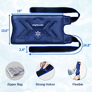 2 Pack XXL Knee Ice Pack Wrap Around Entire Knee After Surgery, Reusable Gel Ice Pack for Knee Injuries, Large Ice Pack for Pain Relief, Swelling, Knee Surgery, Sports Injuries