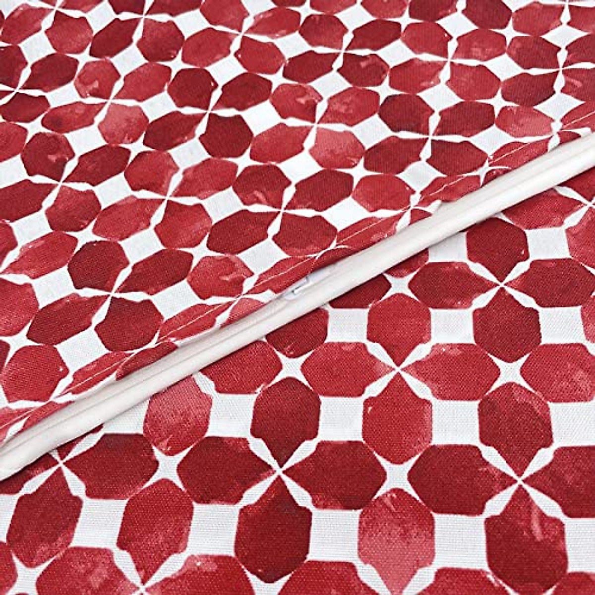 Pcinfuns Outdoor/Indoor Decorative Lumbar Pillows with Insert,Grid Red Throw Pillow Covers 20x12 Inch Cushions for Patio Furniture,Set of 2