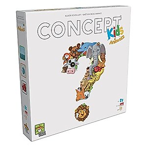 Concept Kids Animals - Cooperative Animal Guessing Game for Children! Fun Family Board Game for Kids & Adults, Ages 4+, 2-12 Players, 20 Minute Playtime, Made by Repos Production
