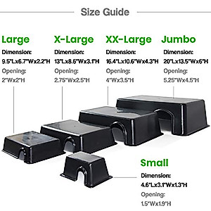 Reptile Hide Box for Snake, Gecko, Lizard Hideout Small Animal (Large)…