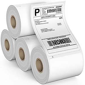 Dasher Products Shipping Labels Compatible with Dymo LabelWriter 4XL 1744907 4x6 Thermal Postage Labels, Water & Grease Resistant, Ultra Strong Adhesive, Perforated, BPA Free, 220 Labels/Roll (4 Pack)