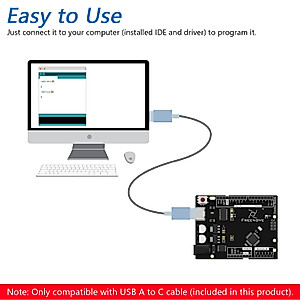 FREENOVE Control Board V4 (Compatible with Arduino IDE), USB Type-C Connector, Detailed Tutorial, Example Projects and Code
