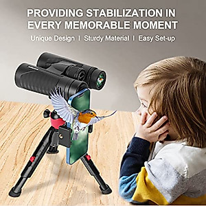 12x42 HD Binoculars for Adults with Universal Phone Adapter - High Power Binoculars with Super Bright and Large View- Lightweight Waterproof Binoculars for Bird Watching Hunting Outdoor Sports Travel