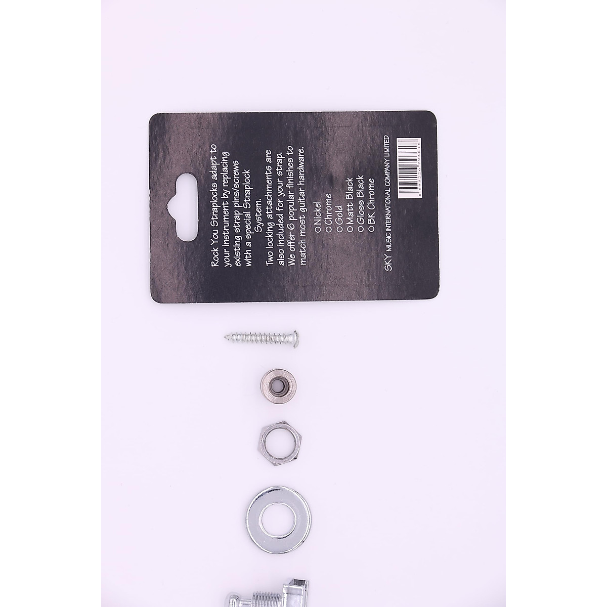 Guitar Strap Locks, Anwenk Premium Guitar Straplocks Quick Release Security Strap Locks Strap Retainer System,Silver (Pack of 2/ 1Pair)