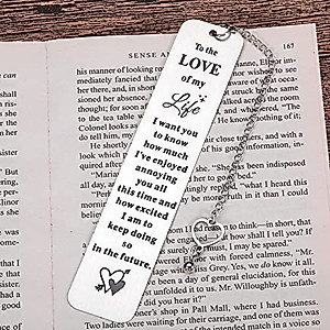 Gifts for Boyfriend Girlfriend Anniversary Gift Bookmark for Her Him Couple Husband Wife Birthday Valentine Day Gifts Wedding Gifts for 1 Year Anniversary Gifts from Wifey Hubby for Boyfriend