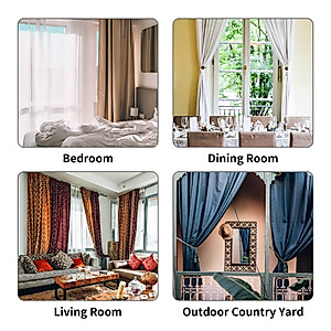 Kirecoo 2 Pack Curtain Tiebacks - Magnetic Curtain Tiebacks, Pearl Curtain Ties Decorative Rope, Curtain Holder Holdbacks for Drapes, Sheer Curtains (White)