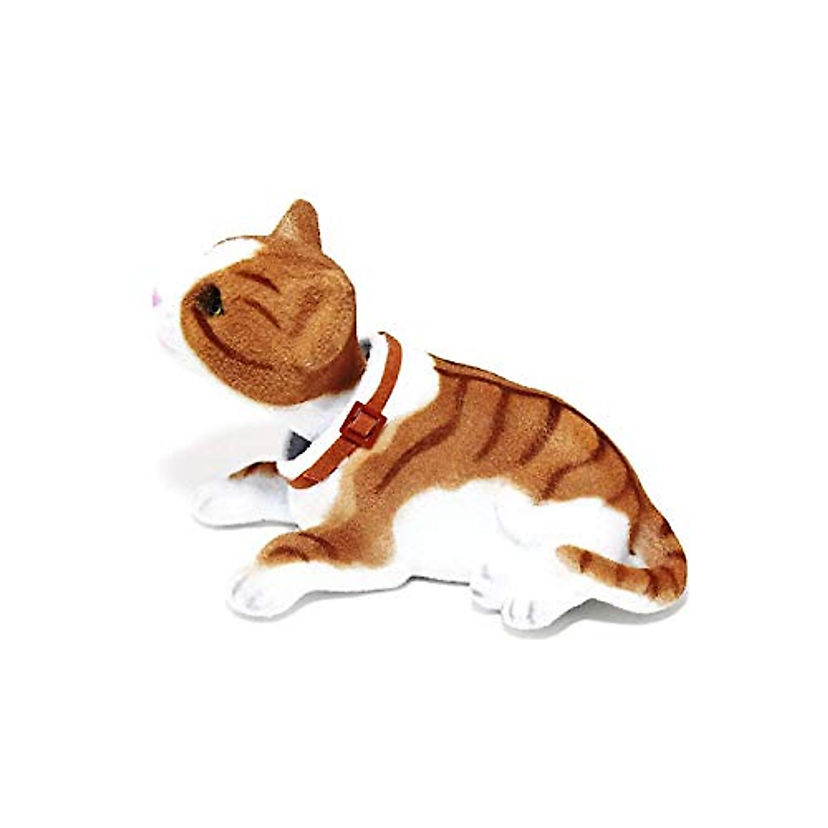 Batty Bargains Giddy Bobblehead Tabby Cat with Auto Dashboard Adhesive (Brown)