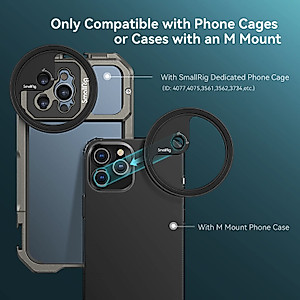 SmallRig 52mm Cellphone Filter Ring Adapter (M Mount), Compatible with Phone Cage with M Lens Mount for iPhone 13 Series / 12 Pro / 12 Pro Max - 3840