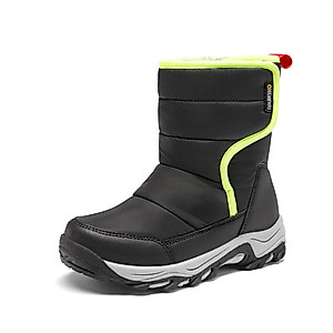 DREAM PAIRS Boys Girls Winter Snow Boots Waterproof for Toddler/Little Kids Black Size 1 Little Kid SDSB2222K